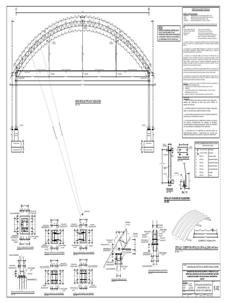 Planos Estructura Del Techo - 1 | PDF | Soldadura | Construcción