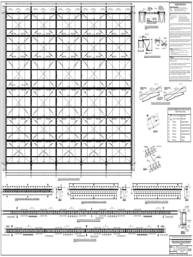 Planos Estructura Del Techo | PDF | Soldadura | Construcción