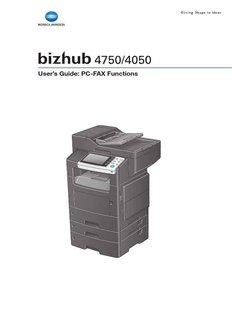 Bizhub-4050 PC-FAX User Manual | PDF | Device Driver | Microsoft Windows