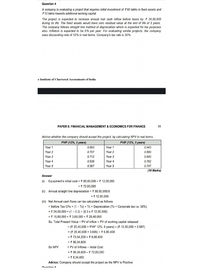 Capital Budgeting Past Paper Compiler | PDF