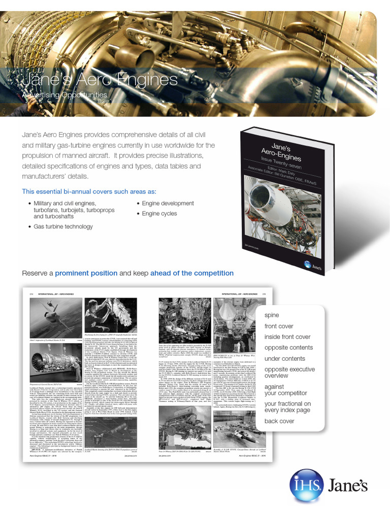 Jane's Aero Engines Advertising Guide | PDF | Gas Turbine | Advertising
