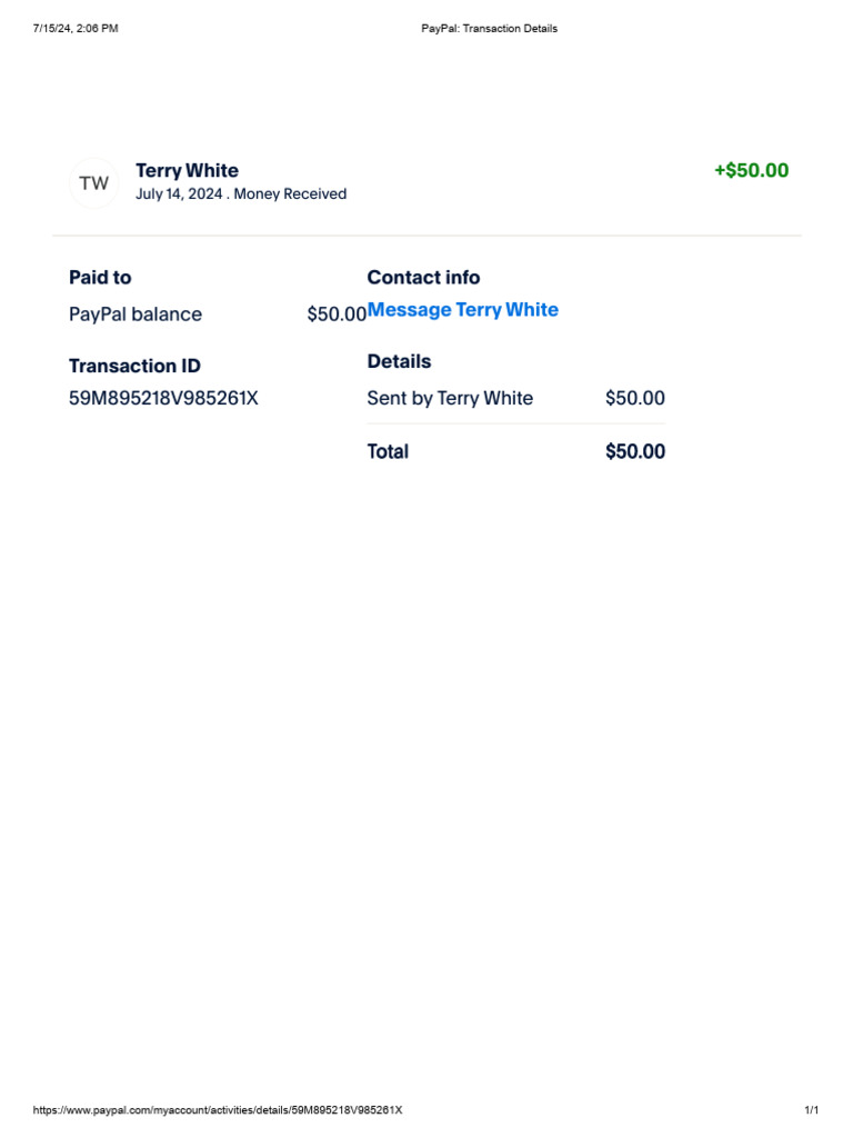 Paypal Transaction Details 50 Pdf 