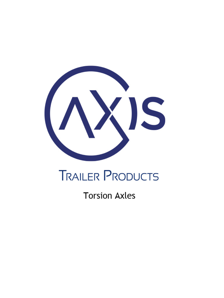 Torsion Axle Catalog AXIS | PDF | Axle | Trailer (Vehicle)