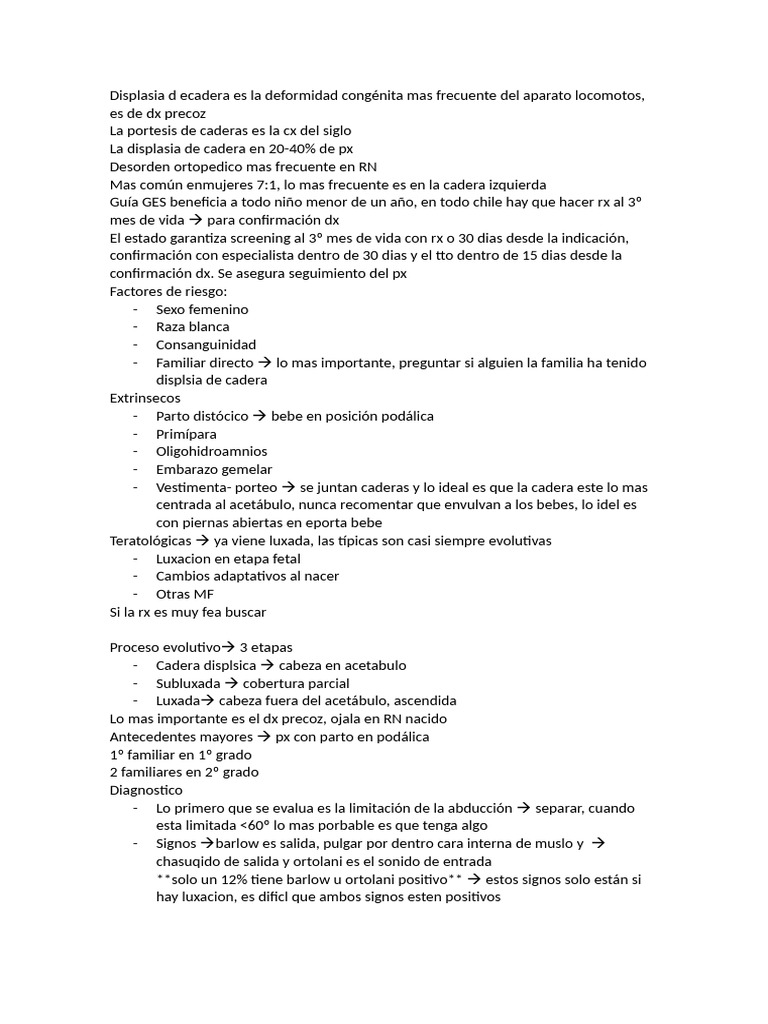 Displasia D Ecadera Es La Deformidad Congénita Mas Frecuente Del ...