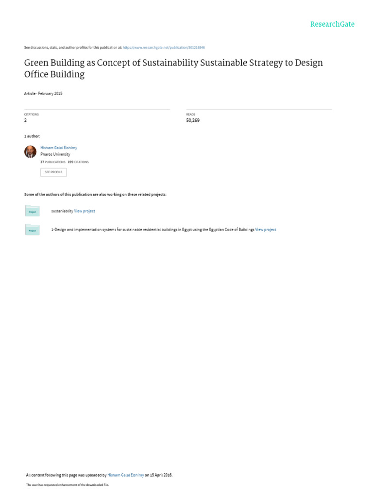 Green Building As Concept of Sustainability Sustainable Strategy To Design Office Building | PDF ...