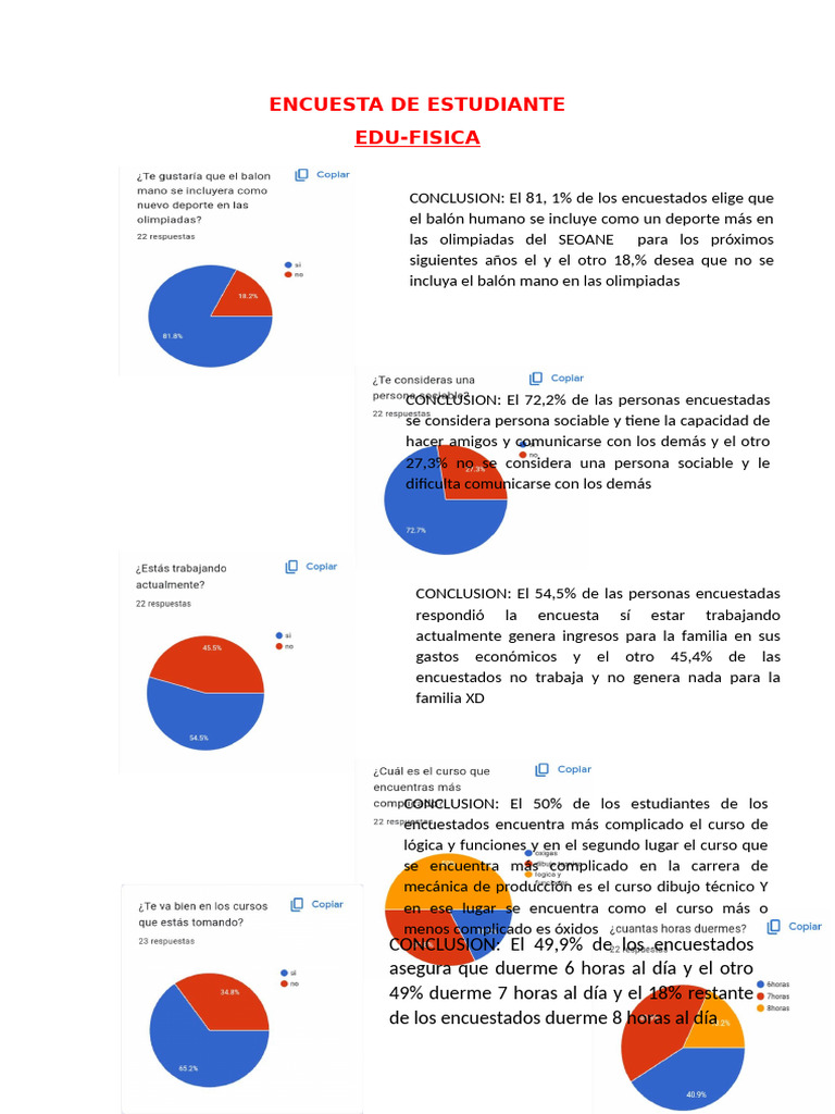Encuesta de Estudiante | PDF | Estilo de vida