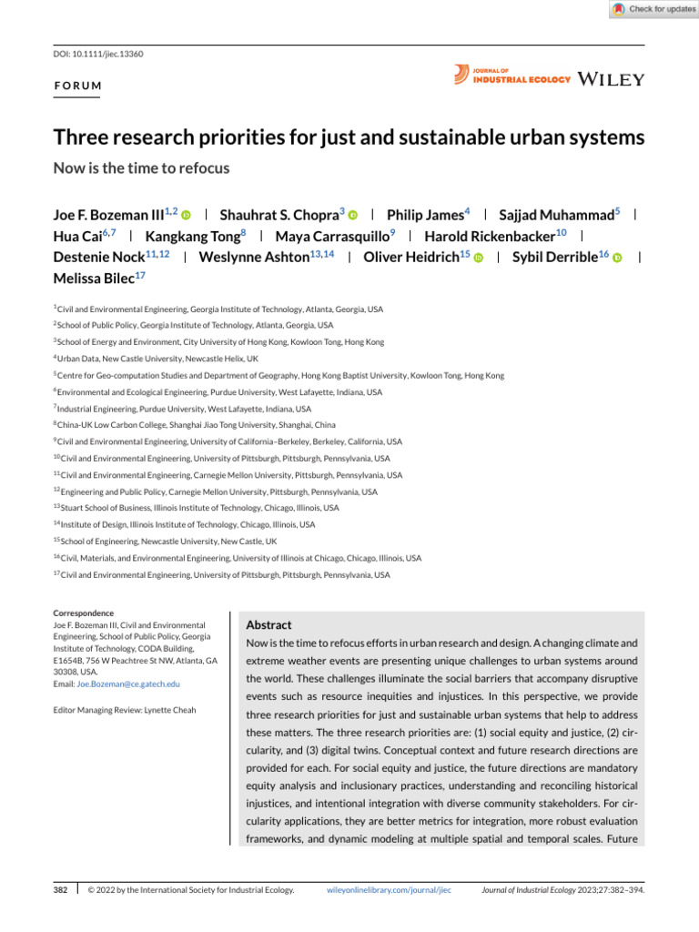 Bozeman, 2023 | PDF | Sustainability | Life Cycle Assessment