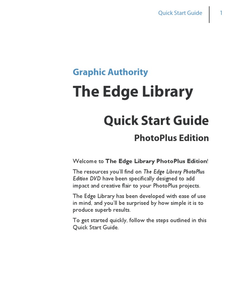 The Edge Library Quick Start Guide | PDF | Double Click | Tab (Gui)