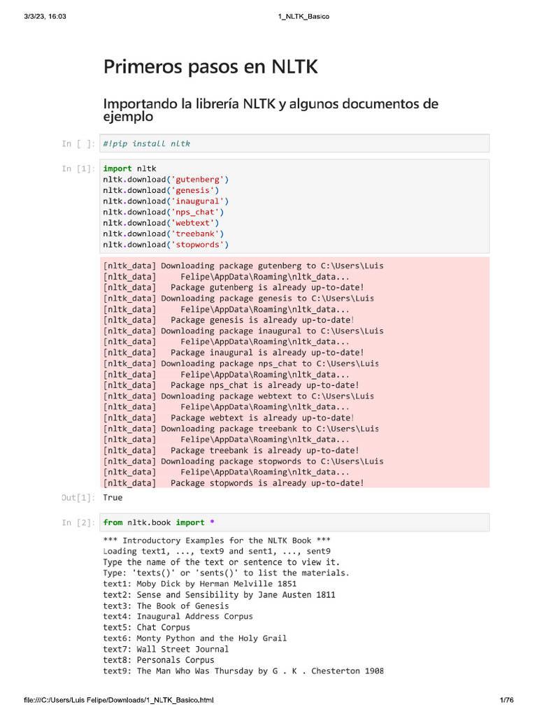 1 NLTK Basico | PDF
