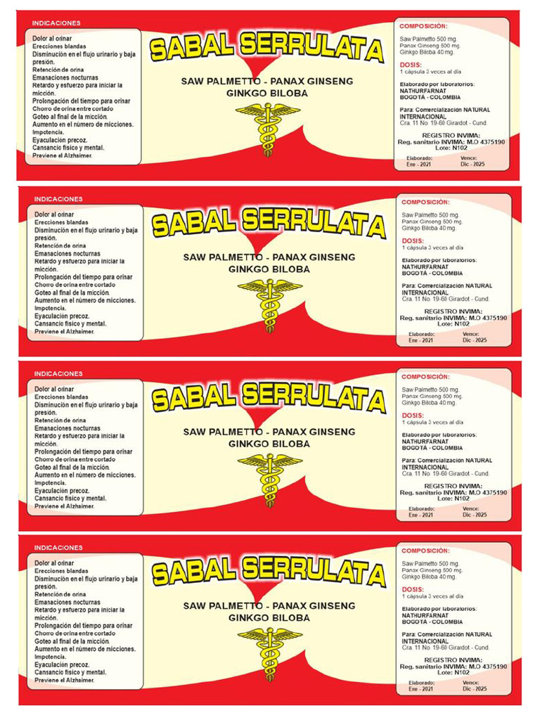Sabal Serrulata 2021 Jarabe | PDF