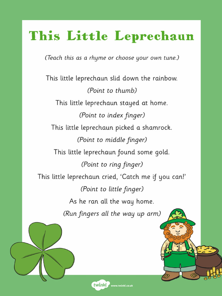 T T 26415 This Little Leprechaun Rhyme | PDF