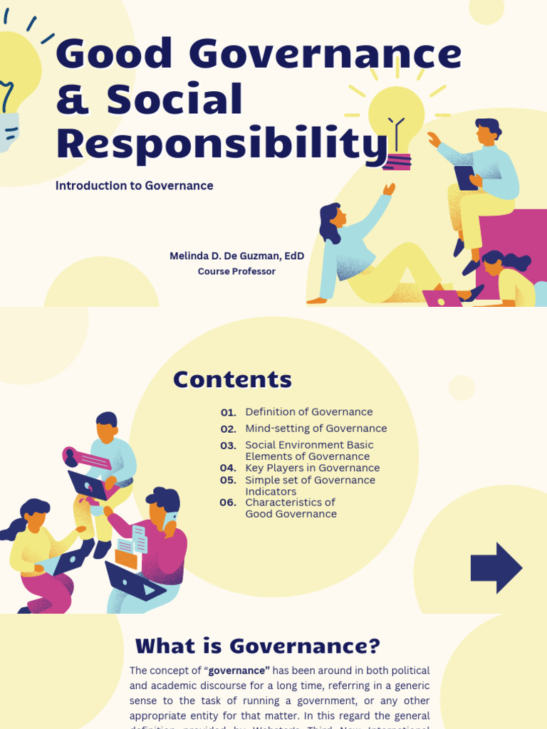 Introduction To Governance 1 | PDF | Governance | Good Governance