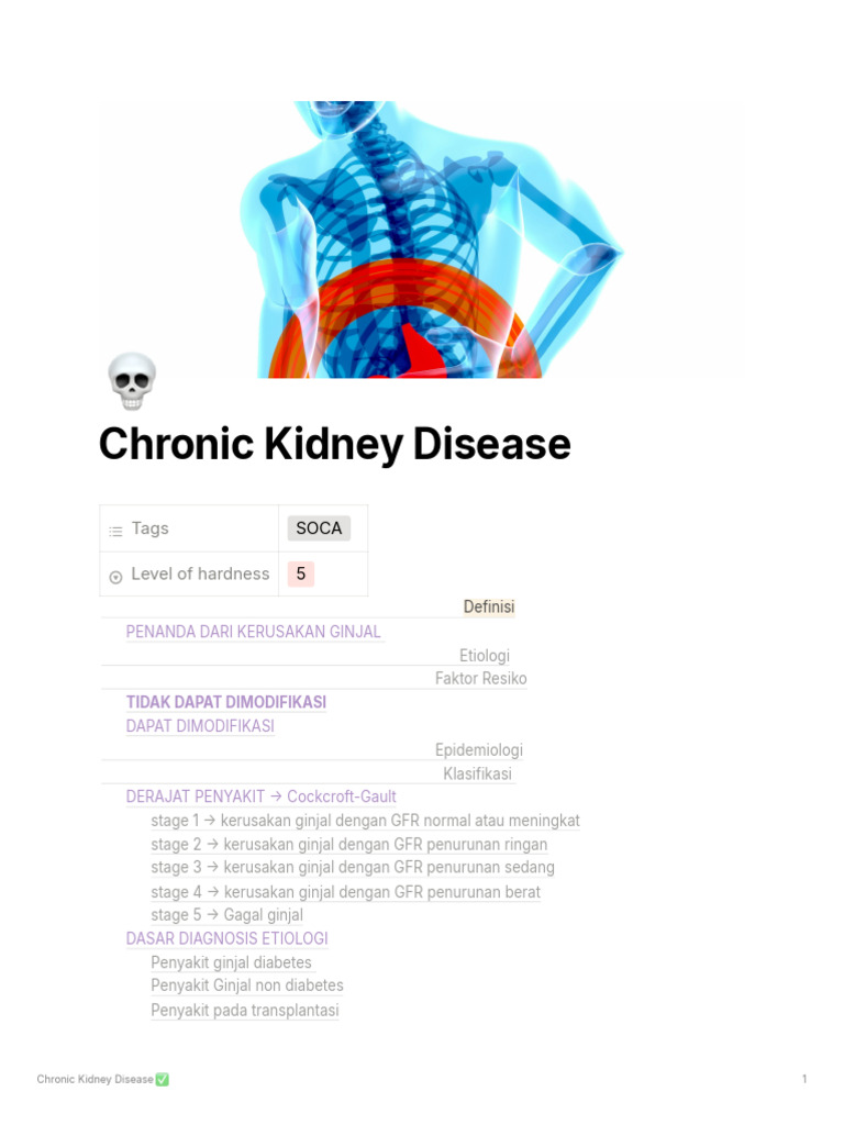 Chronic Kidney Disease | PDF