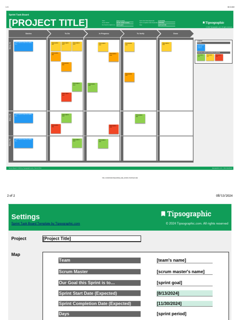 Free Scrum Board Template Excel | PDF | License | Copyright