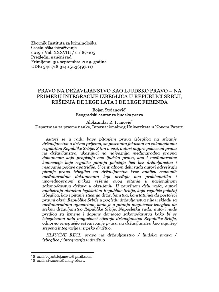 Zbornik Iksi 2 2019 Bojan Stojanovic Aleksandar Ivanovic | PDF