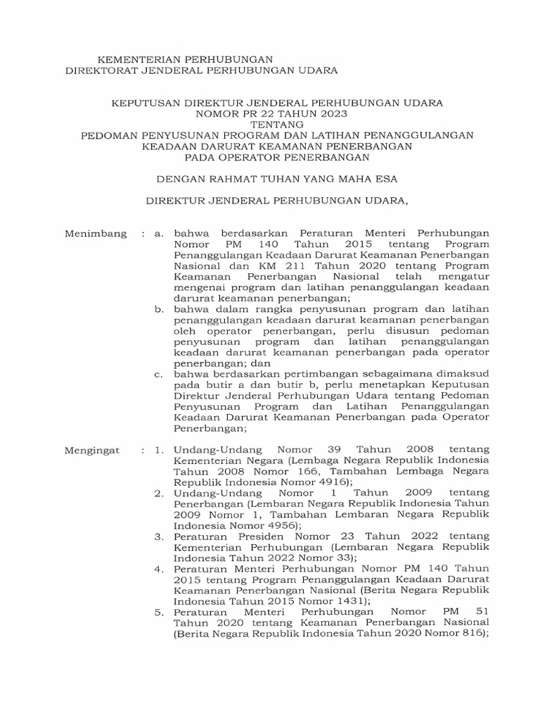 PR 22 Tahun 2023 Acp | PDF
