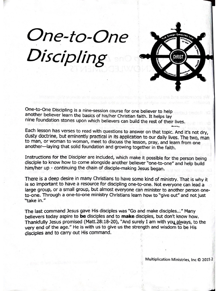 One To One Discipling | PDF