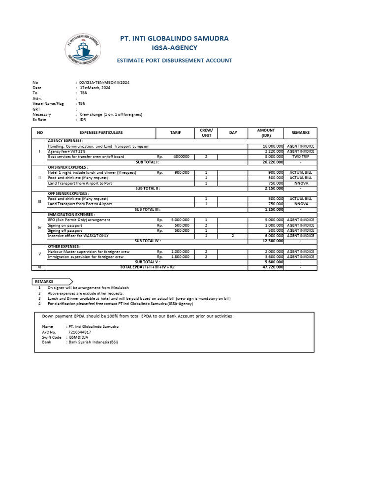 Epda Igsa Crew Changes Mbo 2024 | PDF | Finance & Money Management