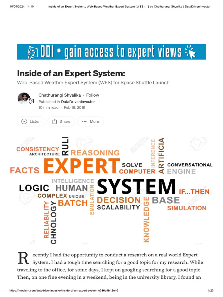 Inside of An Expert System - Web-Based Weather Expert System (WES) - by ...
