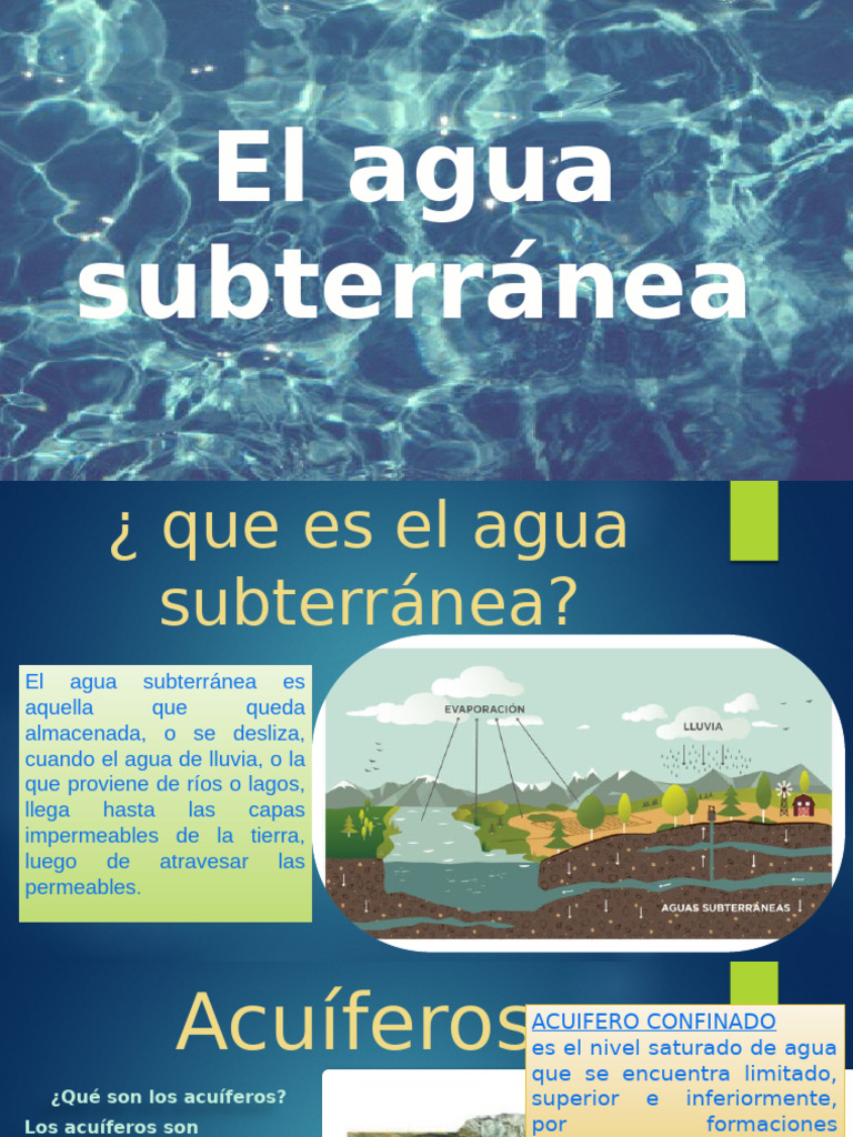 El agua subterránea | PDF | Agua subterránea | Agua El agua subterránea | PDF | Agua subterránea | Agua