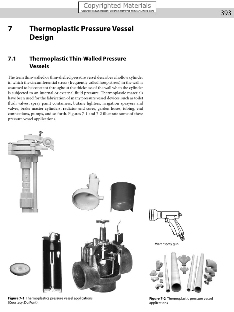 Plastic Vessel Pressure Design | PDF | Stress (Mechanics) | Pressure