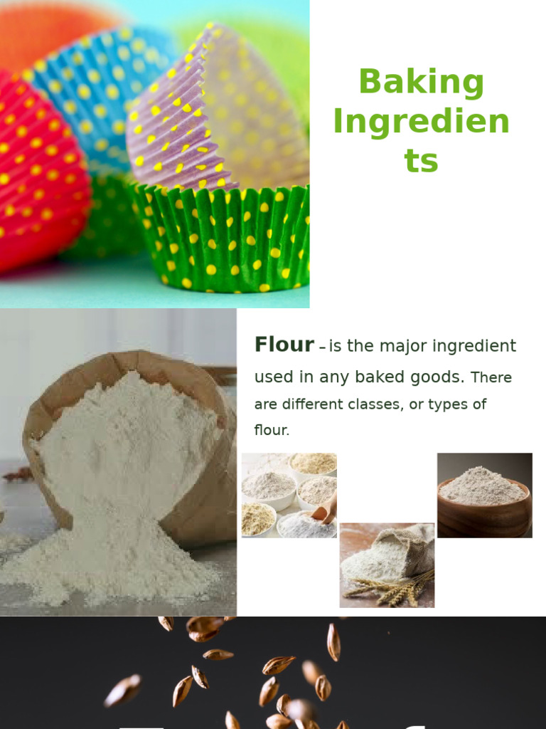 Baking Ingredients 3 | PDF | Flour | Breads