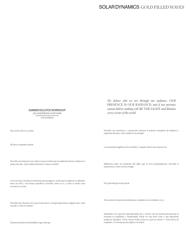 Summer Solstice Workshop - Writing Prompts | PDF