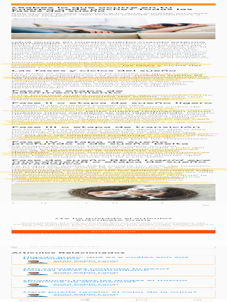 Todas Las Fases y Ciclos Del Sueño Ligero, Rem | PDF | Dormir ...