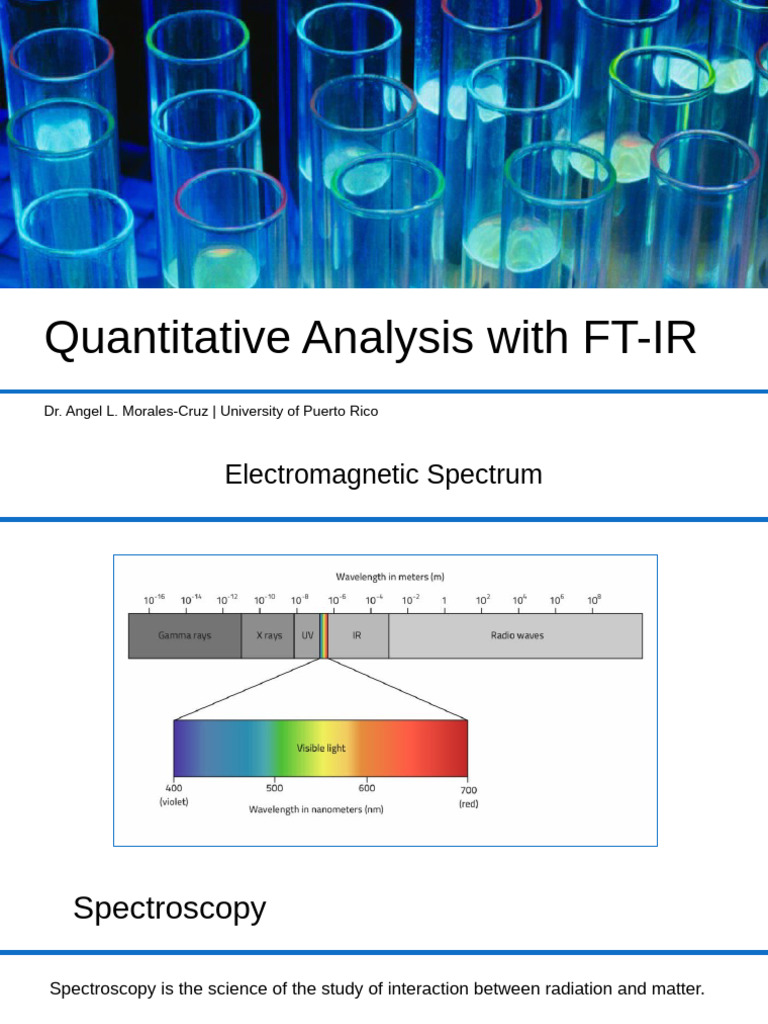 Quantitative Analysis With FT-IR | PDF | Electromagnetic Radiation ...