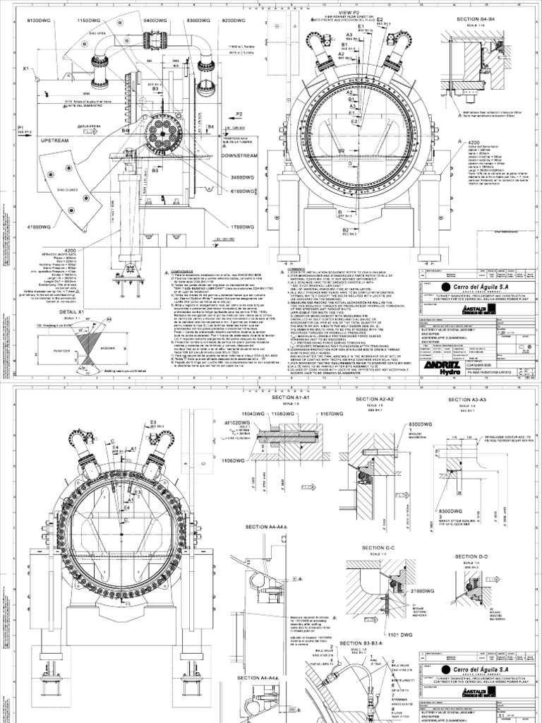Pe-Adz-7e03010102-Lay-013 - Butterfly Valve General Assembly | PDF