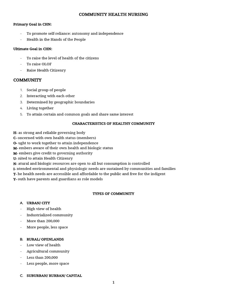 Np1 CHN Handouts | PDF | Vaccines | Health Care