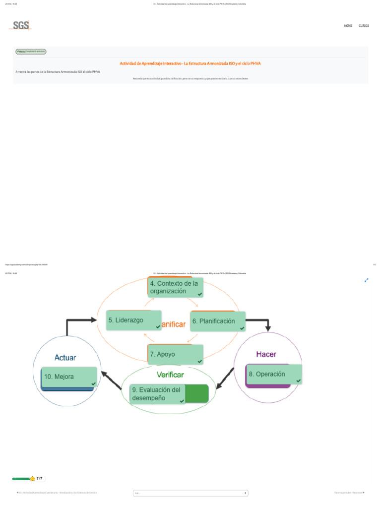 03 - Actividad de Aprendizaje Interactivo - La Estructura Armonizada ISO y el ciclo PHVA _ SGS ...
