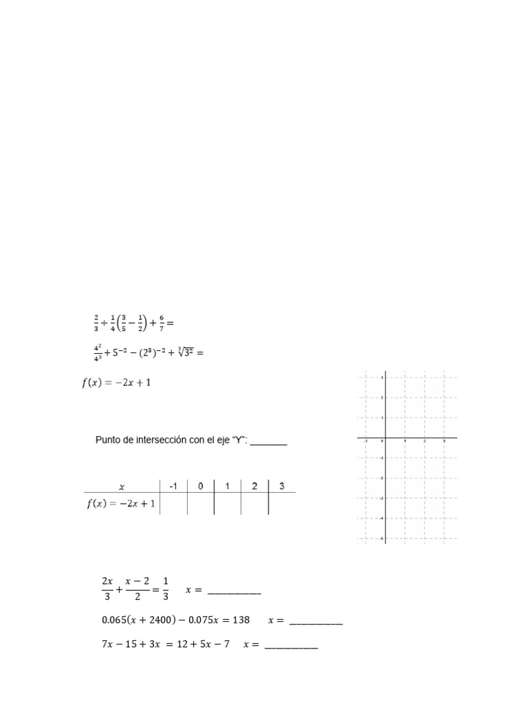 Exa Muestra Mate I | PDF | Ecuaciones | Álgebra