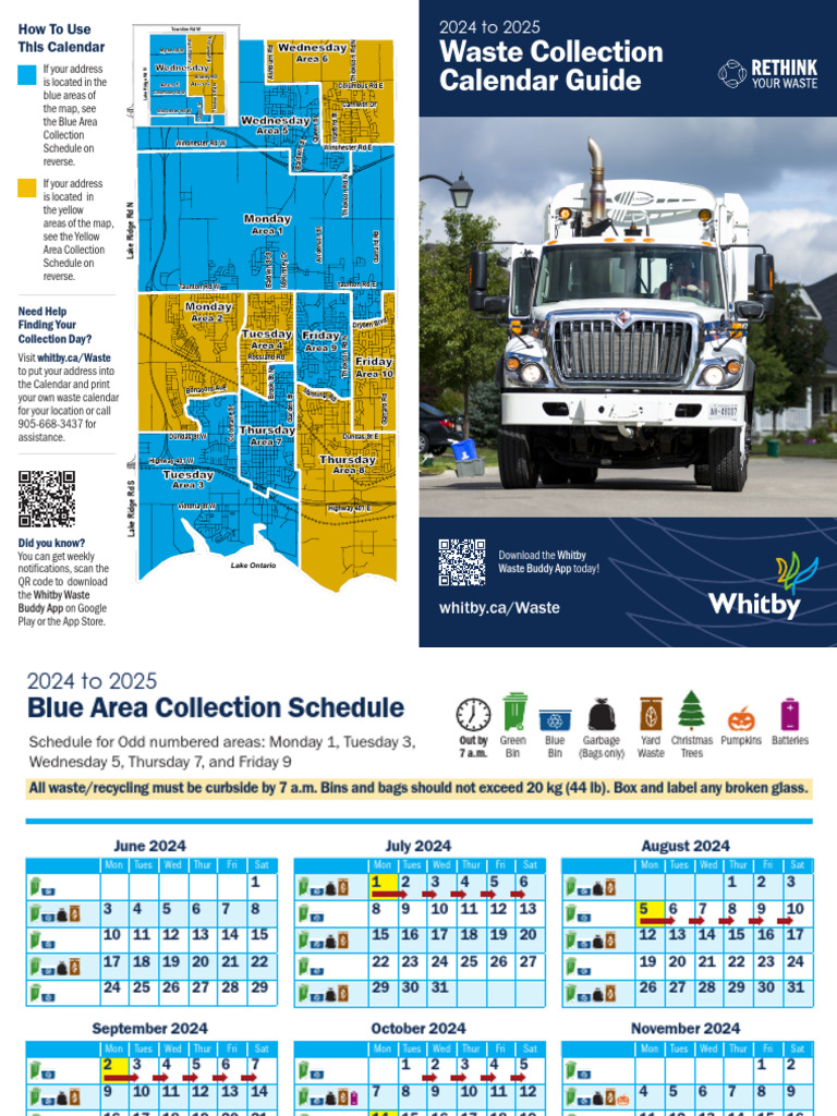 TOW Waste-Calendar 2024-To-2025 Printable 8.5x11in FINAL | PDF | Waste ...
