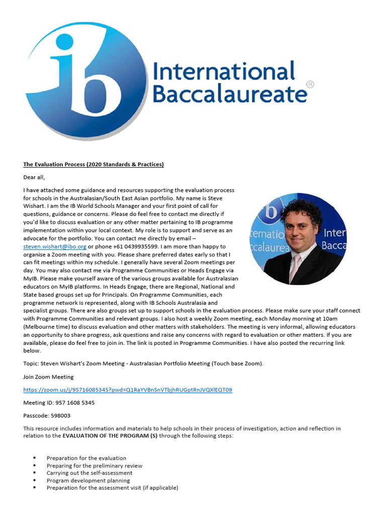 IB The Evaluation Process | PDF | Evaluation | Program Evaluation