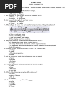 Music Tempo Definitions and Quiz Answers | PDF