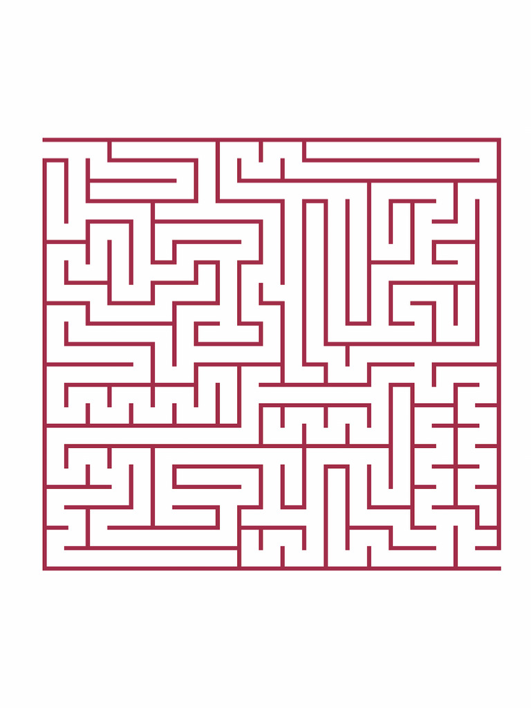 Pink Kids Maze Game Worksheet | PDF