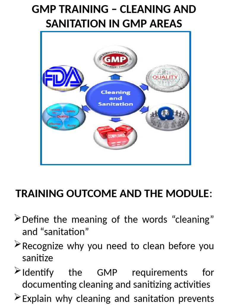 GMP TRAINING – CLEANING AND SANITATION IN GMP | PDF | Disinfectant