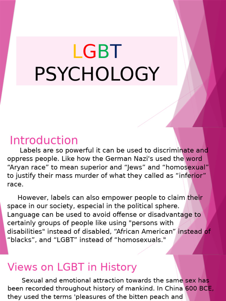 LGBT Psychology | PDF | Transgender | LGBTQIA+ Studies