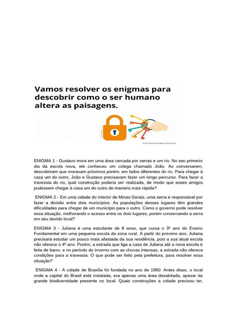 Enigma 1 | PDF | Paisagem | Ambiente natural