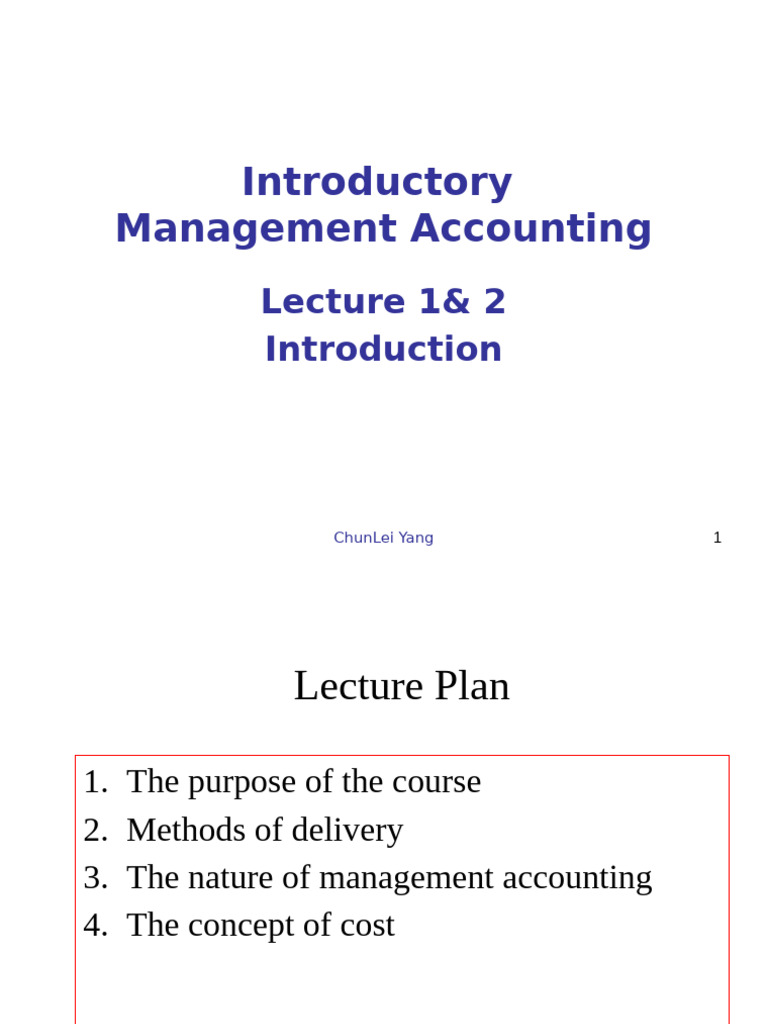 Lecture 1 and 2 Welcome and Introduction-2021 BB | PDF | Management ...