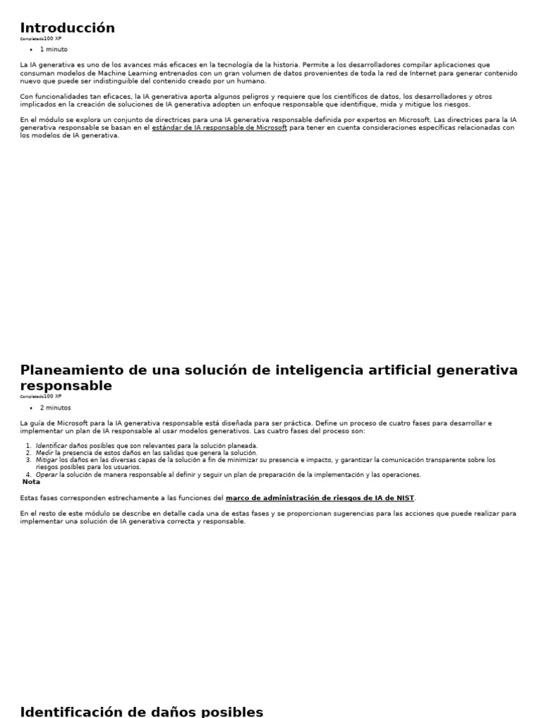 Aspectos Basicos de La Inteligencia Artificial Generativa Responsable | PDF | Inteligencia ...