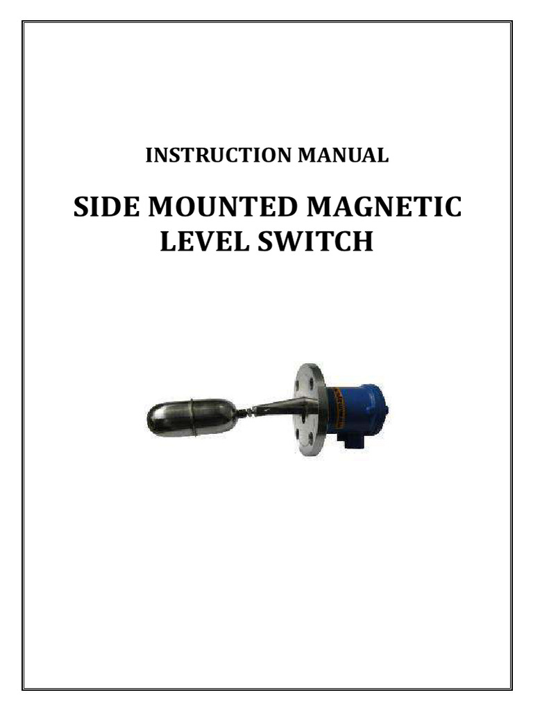 Micro Switch Operated Magnetic Float Level Switch - MLS Series Manual ...