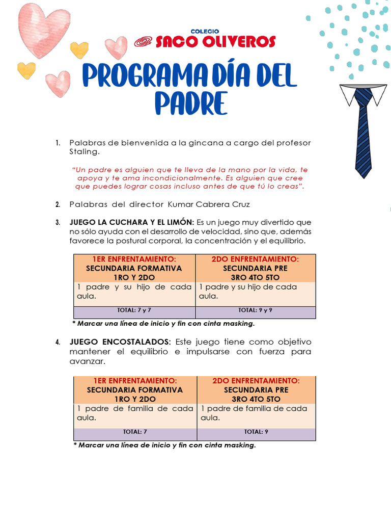 Programa Día Del Padre | PDF
