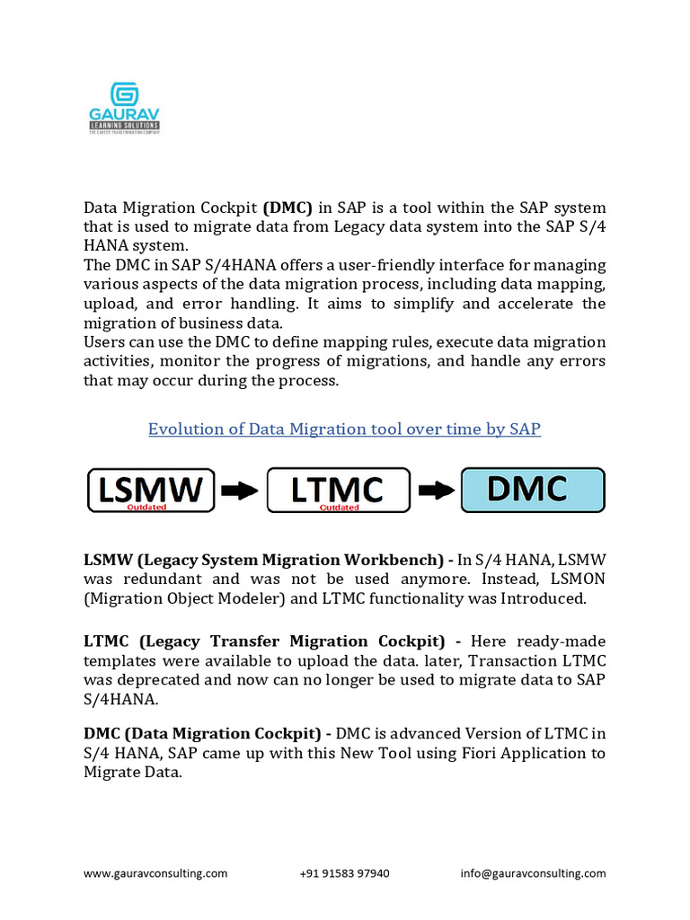 Data Migration Cockpit in SAP S4 HANA | PDF | Microsoft Excel | Computing