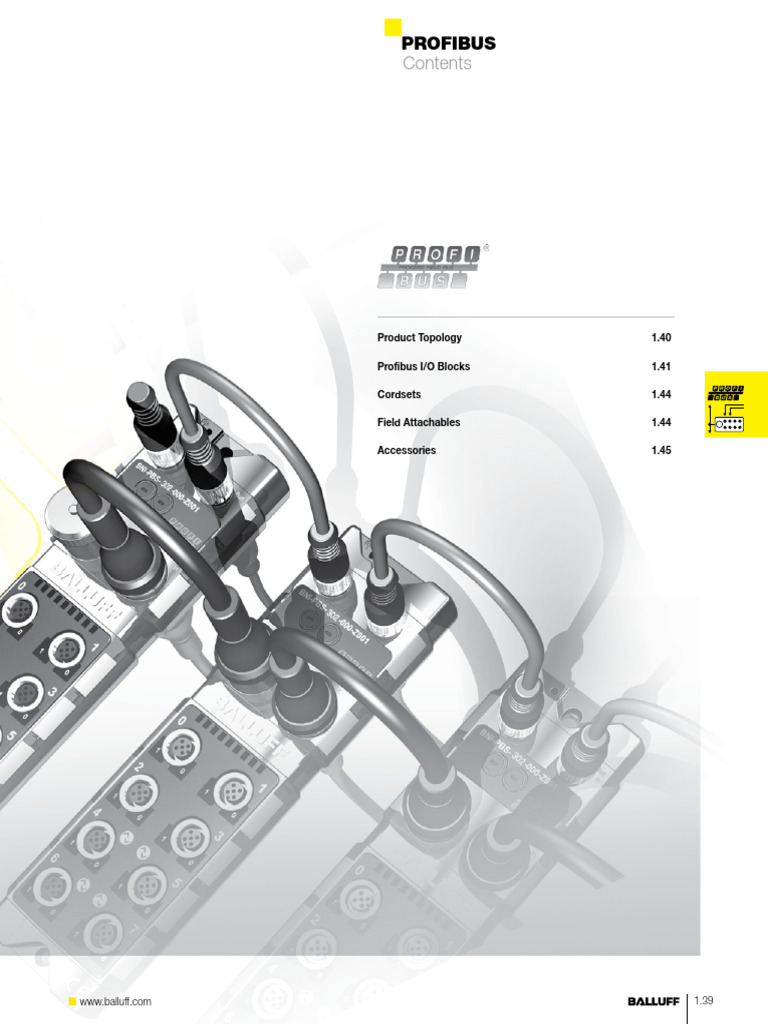 Especificação_Conector_Terminador_Profibus_Balluff | PDF | Input/Output ...