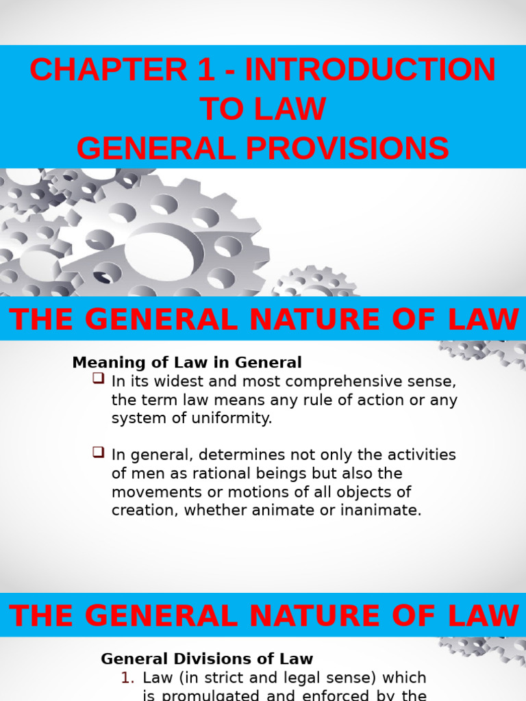 Module 1 - Introduction To Law | PDF | Natural Law | Revelation