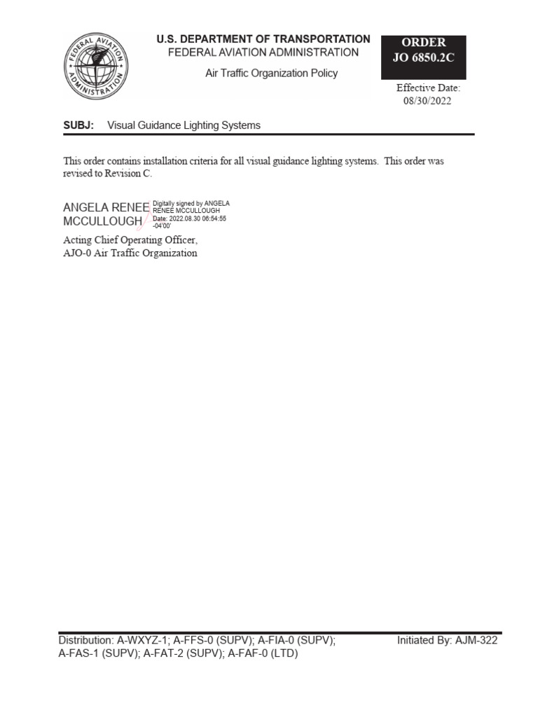 FAA Order 6850.2C | PDF | Aviation