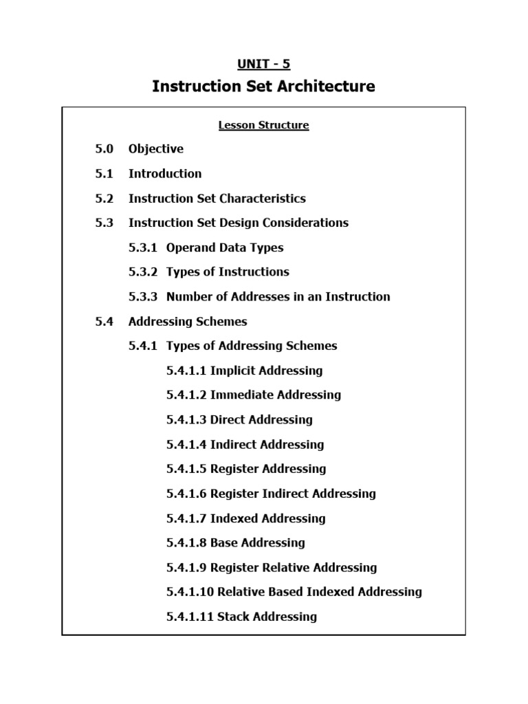 Instruction_set_arch | PDF | Central Processing Unit | Binary Coded Decimal