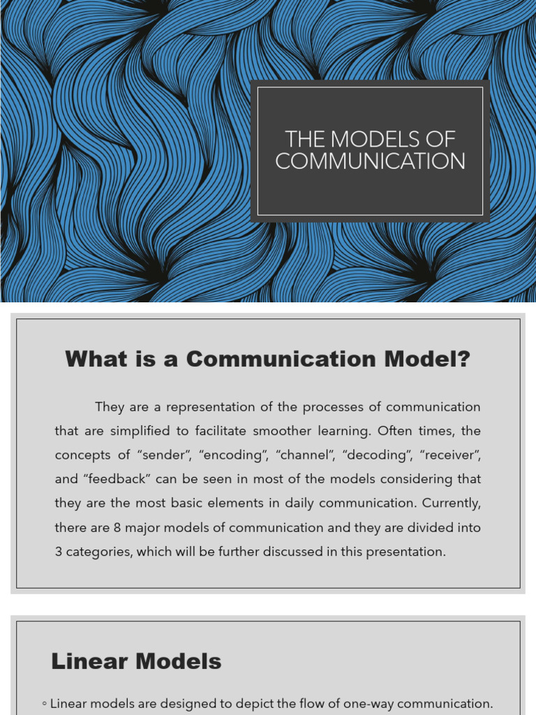 Models of Communication | PDF | Communication | Cognition